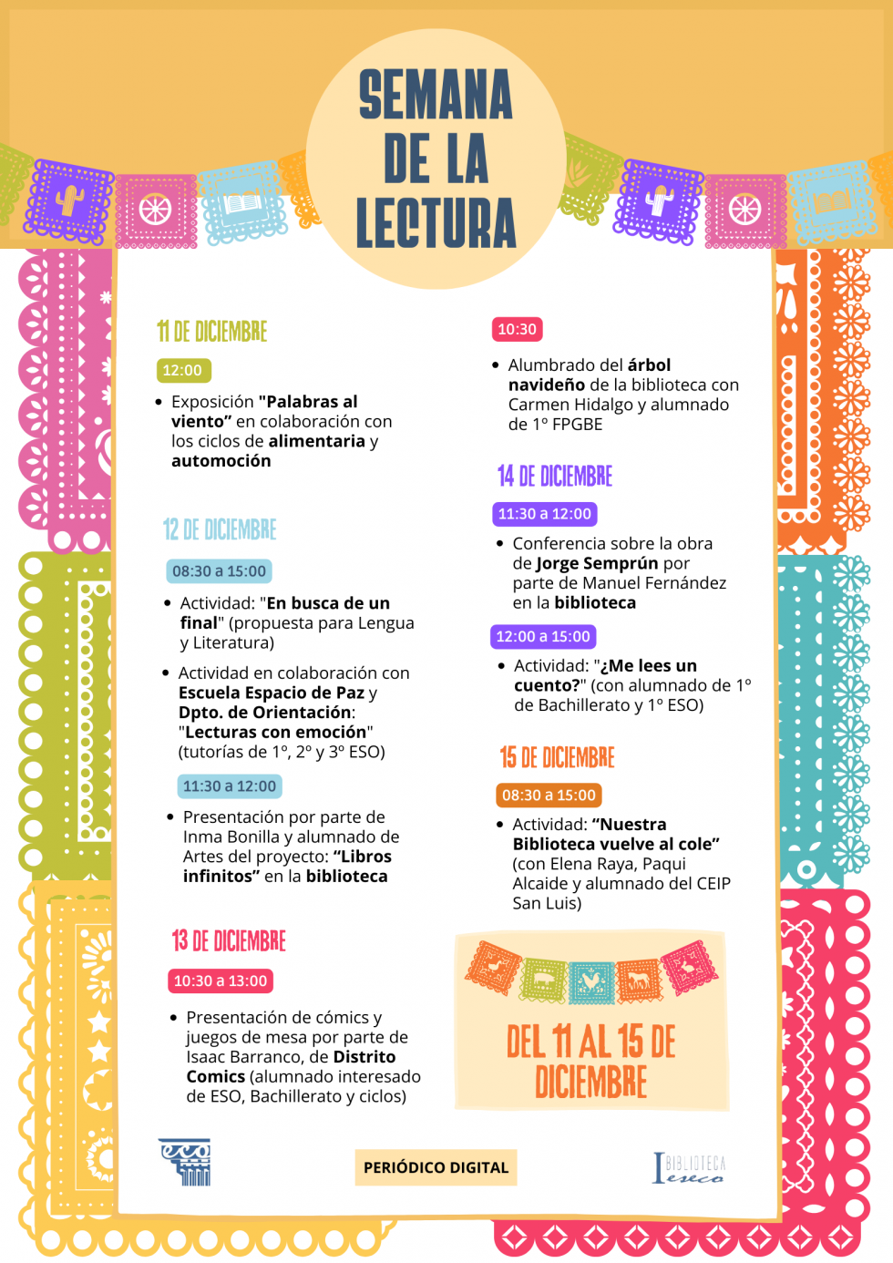 REPORTAJE SEMANA DE LA LECTURA - IES Emilio Canalejo Olmeda